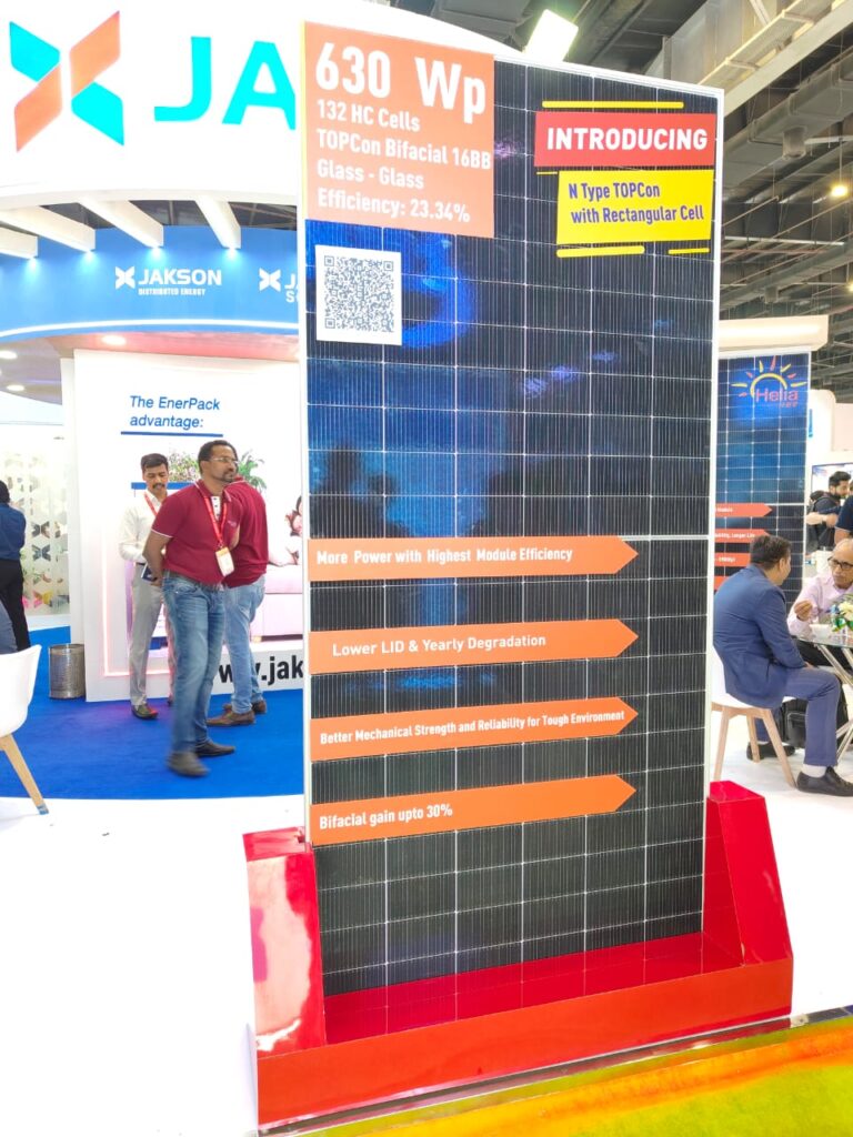 Jakson Solar launches 630 Wp TOPCon bifacial module at REI Expo 2024 ...