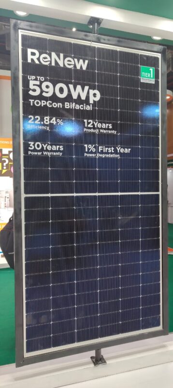 ReNew showcases 16BB bifacial TOPCon module at RenewX 2025 – pv magazine India