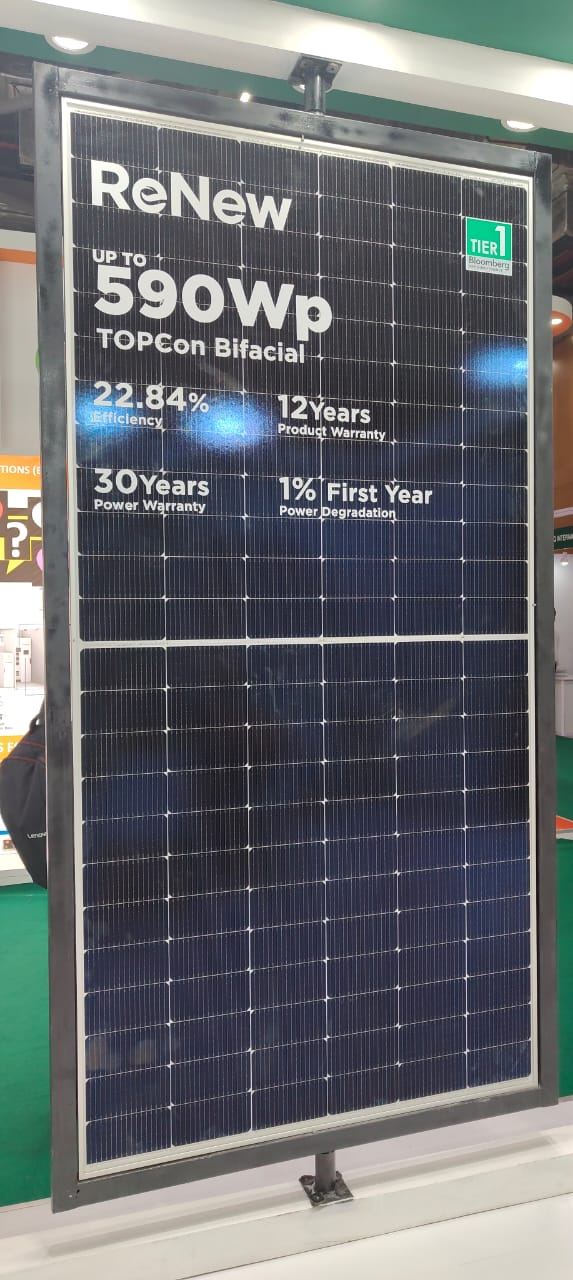 ReNew showcases 16BB bifacial TOPCon module at RenewX 2025 – pv magazine India